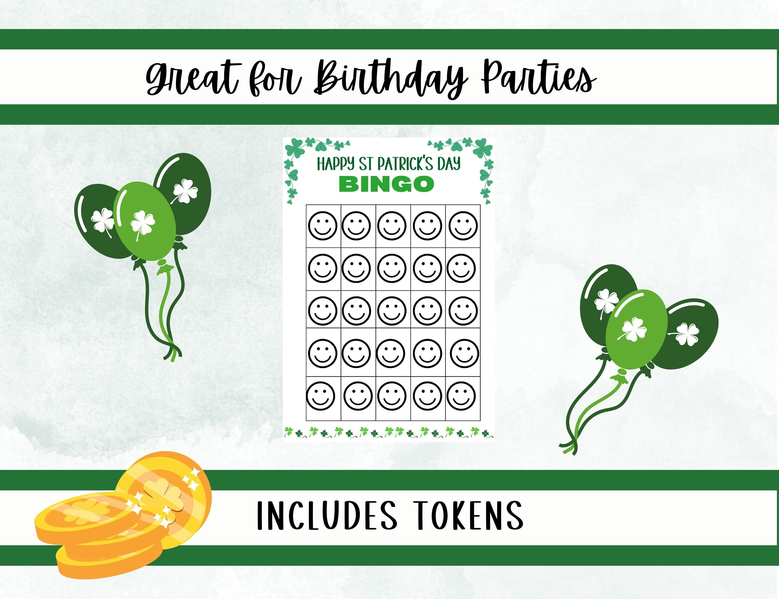 St Patrick's Day Bingo, Classroom Bingo for St Patricks Day, Birthday ...