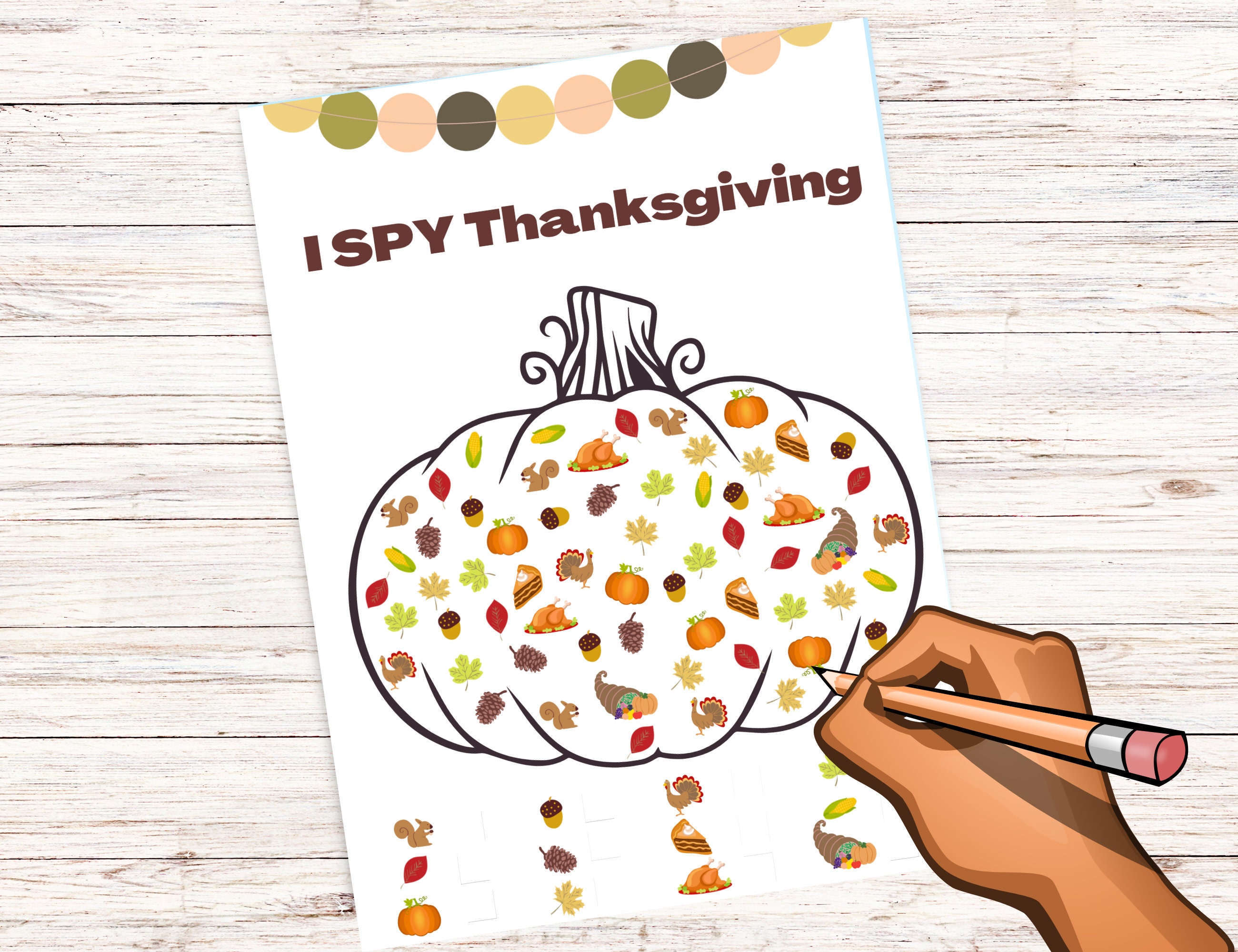 Thanksgiving I Spy Printable Game for Kids/canadian Thanksgiving ...