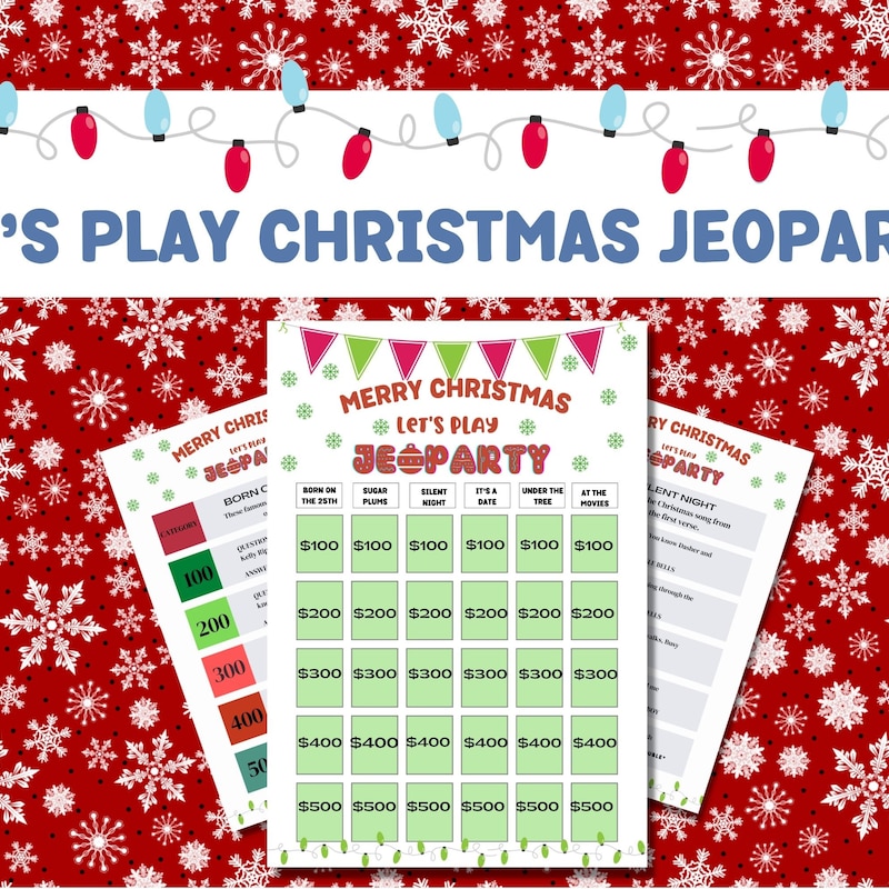 Jeopardy Christmas Game - Etsy