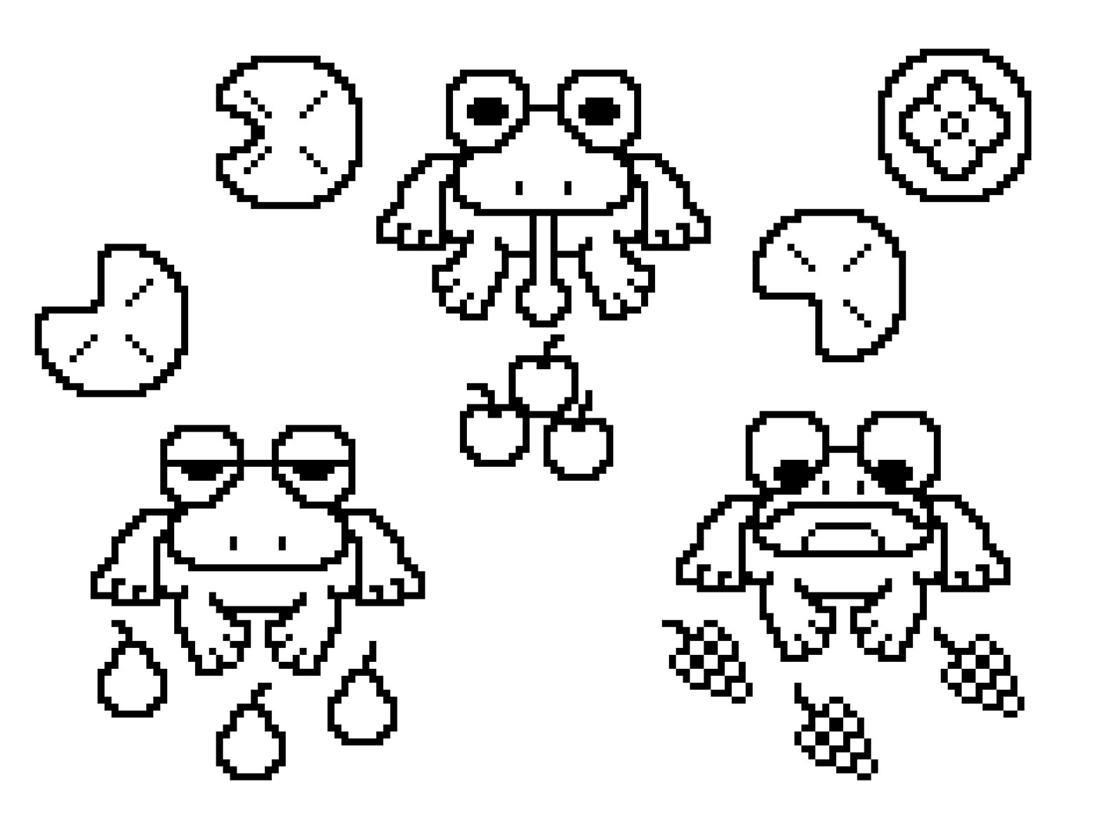 Kids Printable Pixel Frogs Coloring Page - Etsy