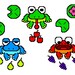 Kids Printable Pixel Frogs Coloring Page - Etsy