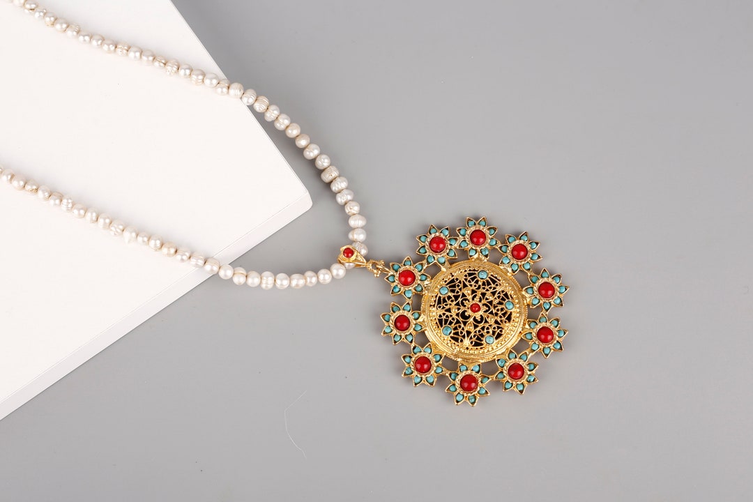 Handmade Ottoman Necklace .art Model ,tassel Necklace ,handmade Special ...