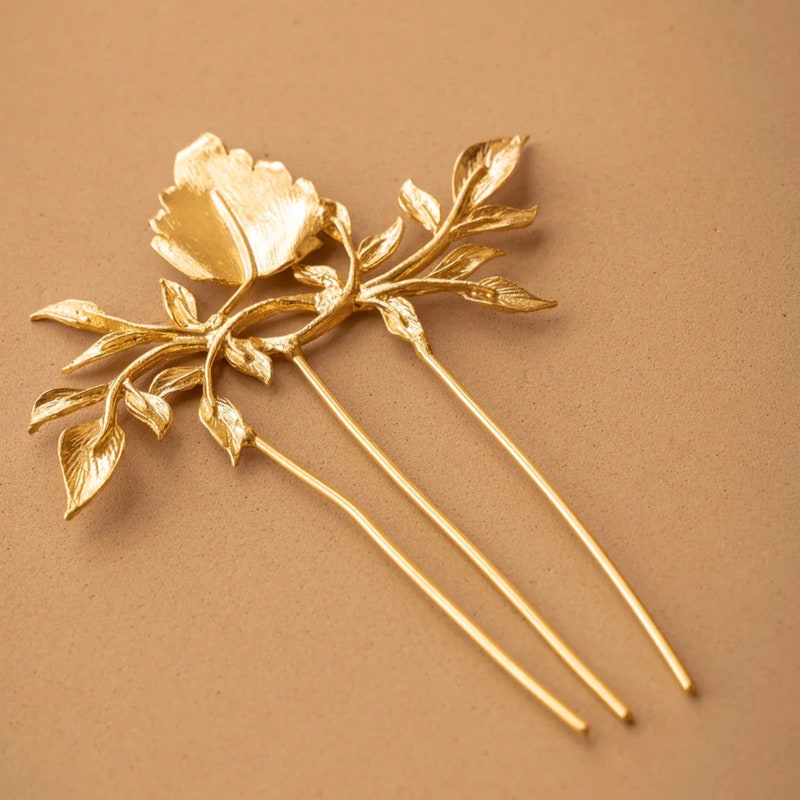 Gold Hair Clip - Etsy