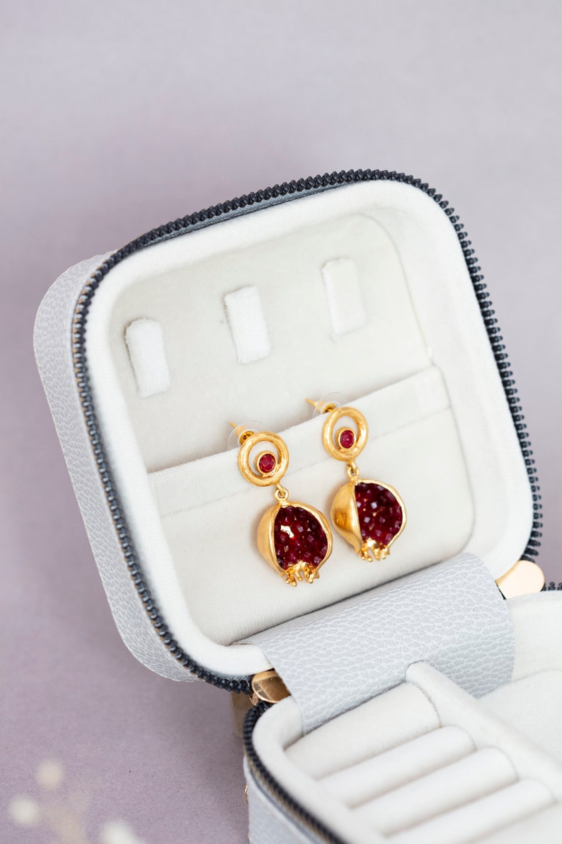Pomegranate Design Earrigns,handmade Jewelry,christmas Gift,turkish ...