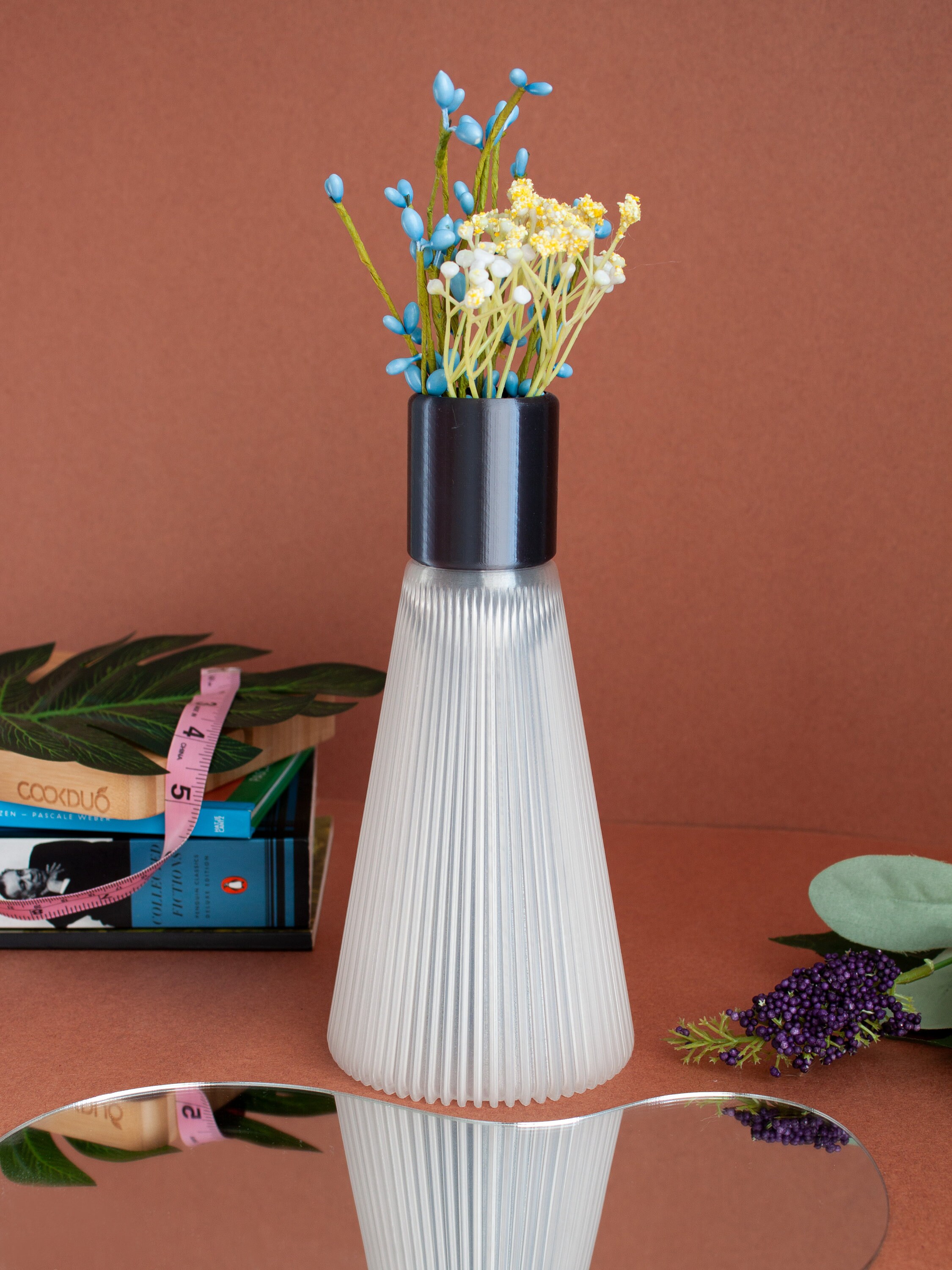 2 Part Vase - 3D Printed Vase, Dried Flower Vase, Modern Eclectic Funky ...