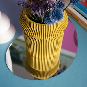 Rib Cinch Vase - 3D Printed Vase, Dried Flower Vase, Modern Eclectic ...