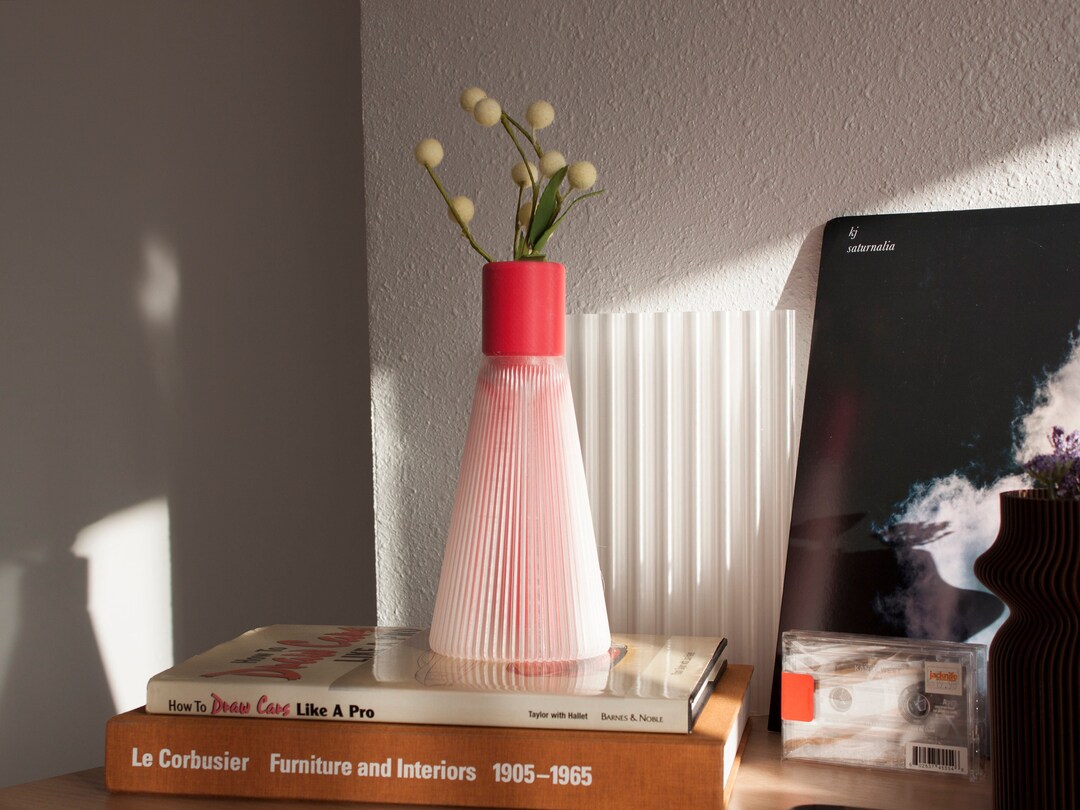 2 Part Vase - 3D Printed Vase, Dried Flower Vase, Modern Eclectic Funky ...