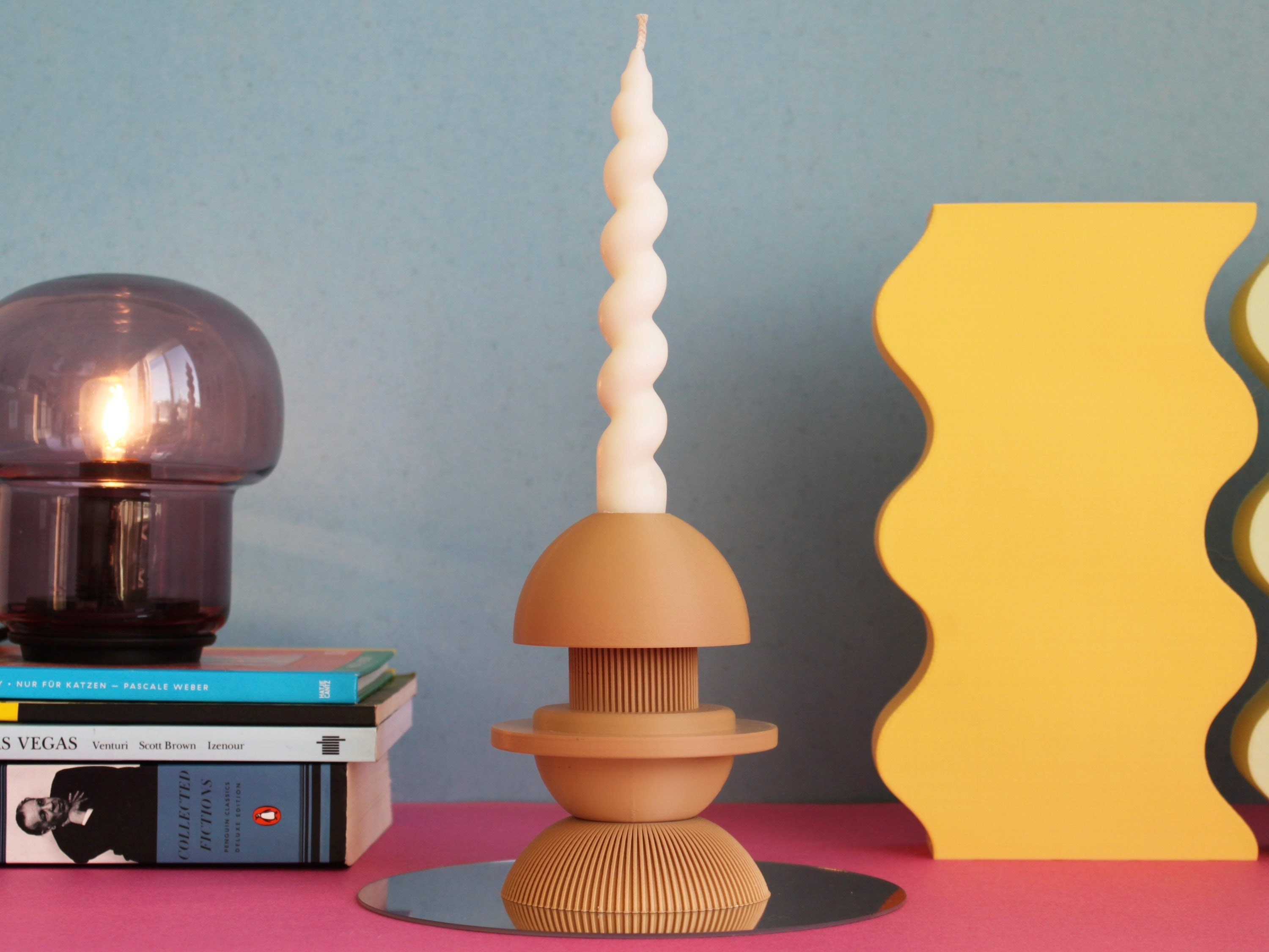 Post Modern Candlestick Holder - 3D Printed Eclectic Decor - Etsy