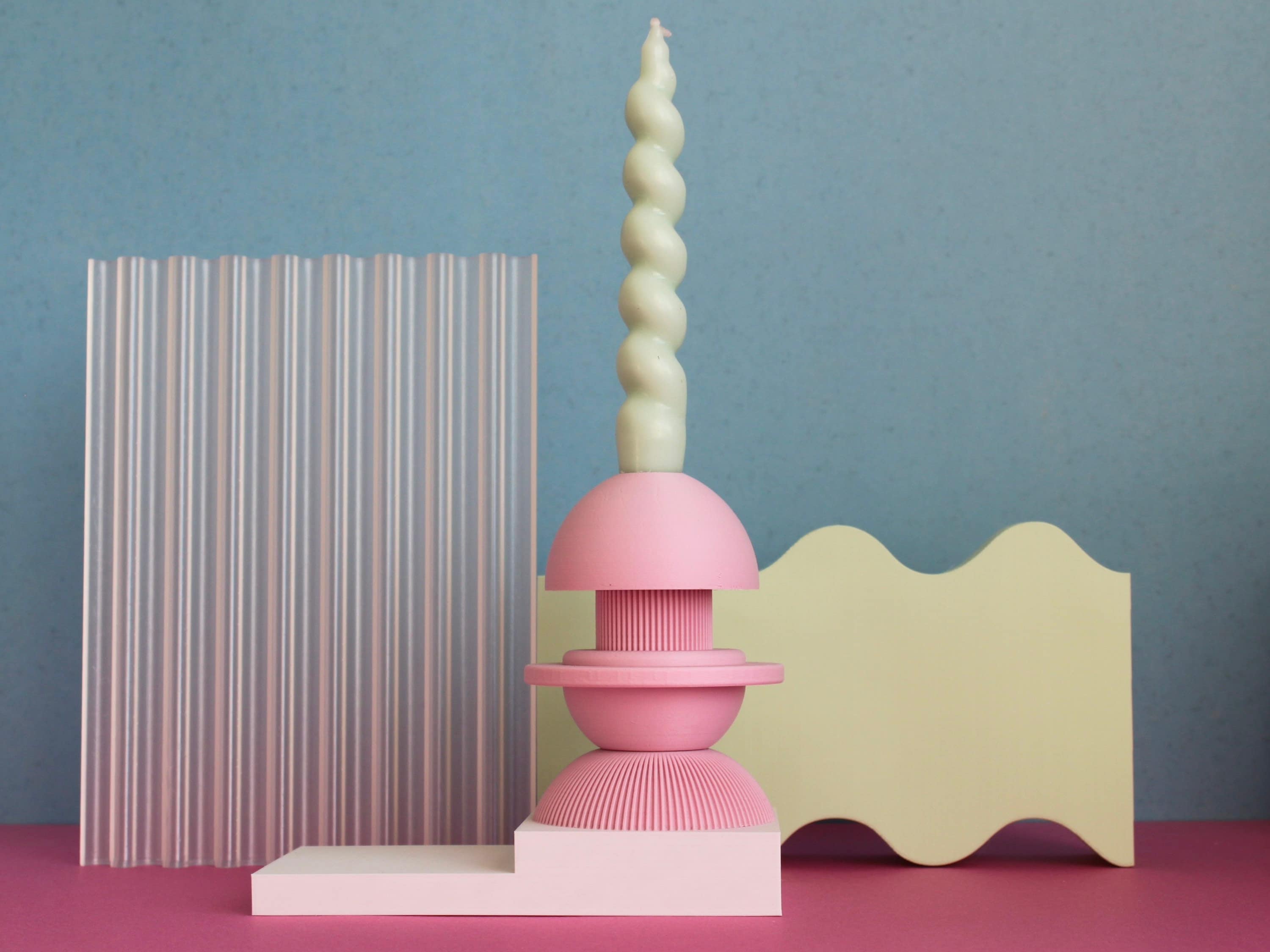 Post Modern Candlestick Holder - 3D Printed Eclectic Decor - Etsy