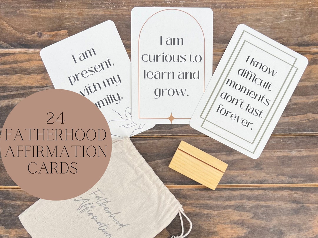 Fatherhood Affirmation Cards | Affirmation Cards | Fathers Day Gift ...