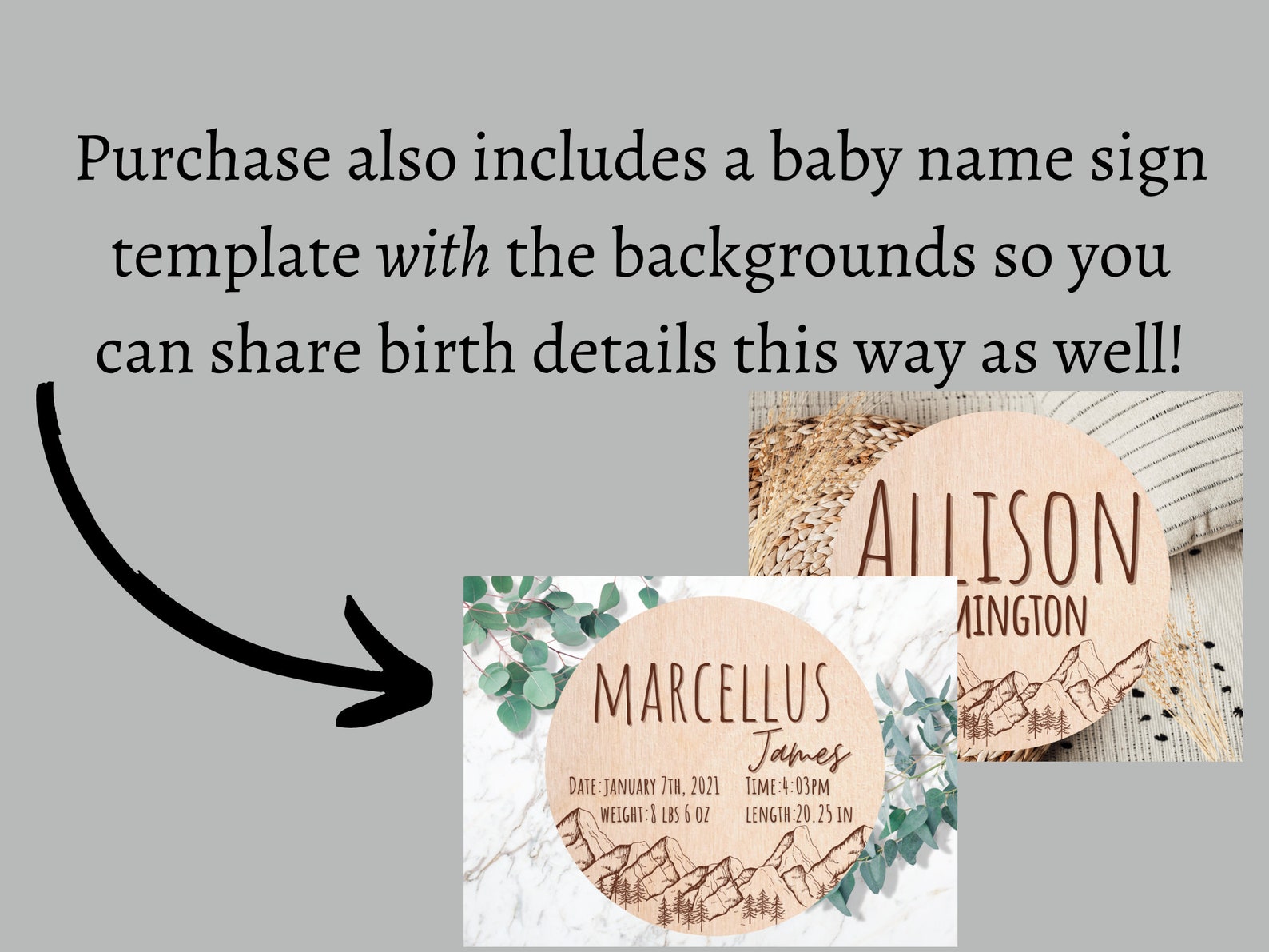 Birth Announcement Sign Baby Name Sign Birth Announcement Template ...