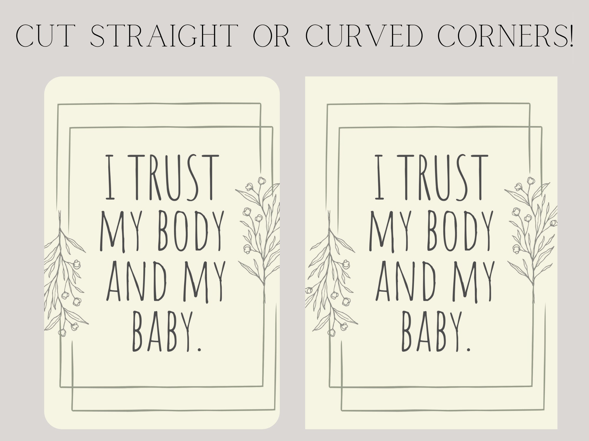 Birth Affirmations Printable, Labor Affirmation Cards Digital Download ...