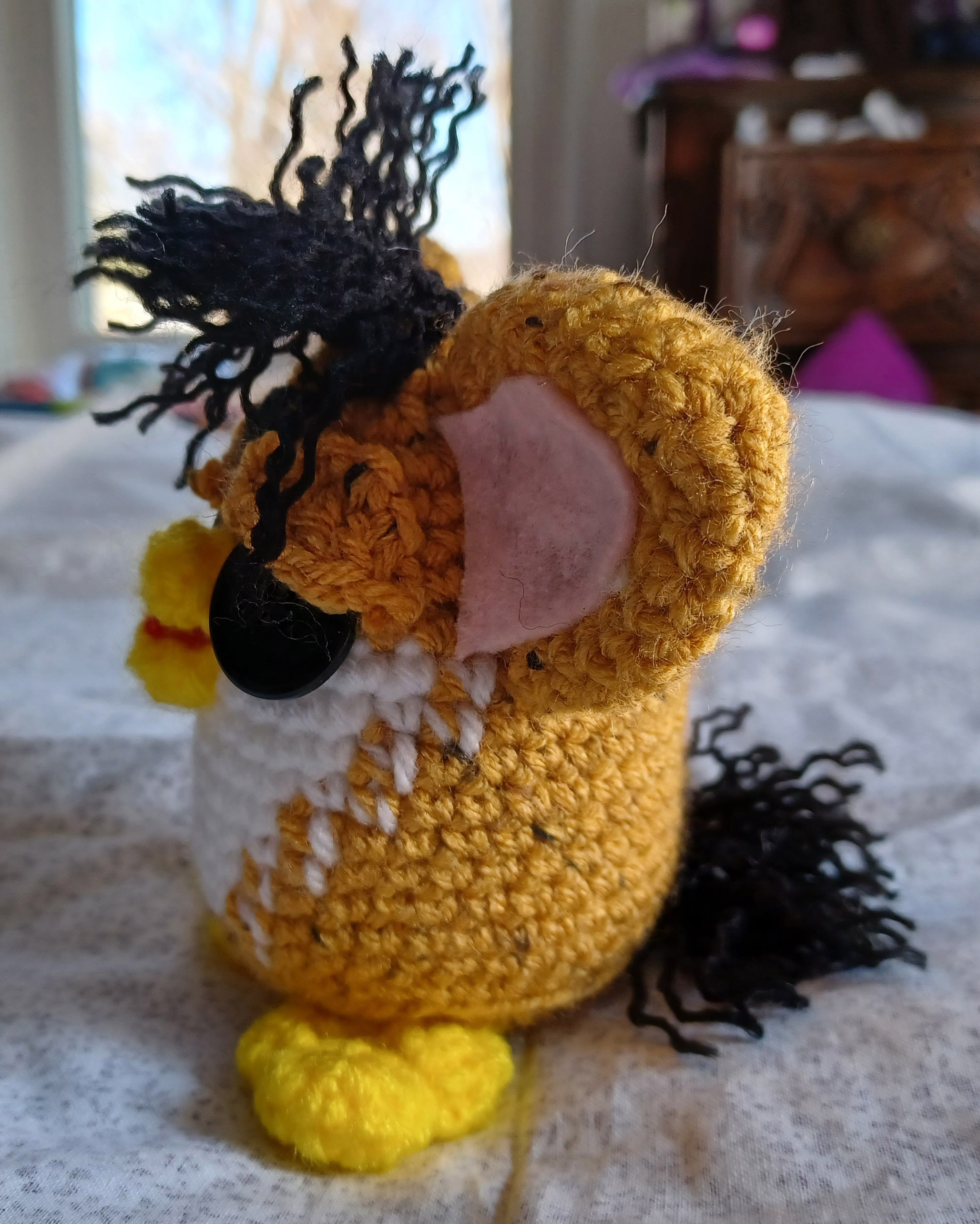 Gold and Black Furby Inspired Plush Toy, Crochet Furby Amigurumi, Furby ...