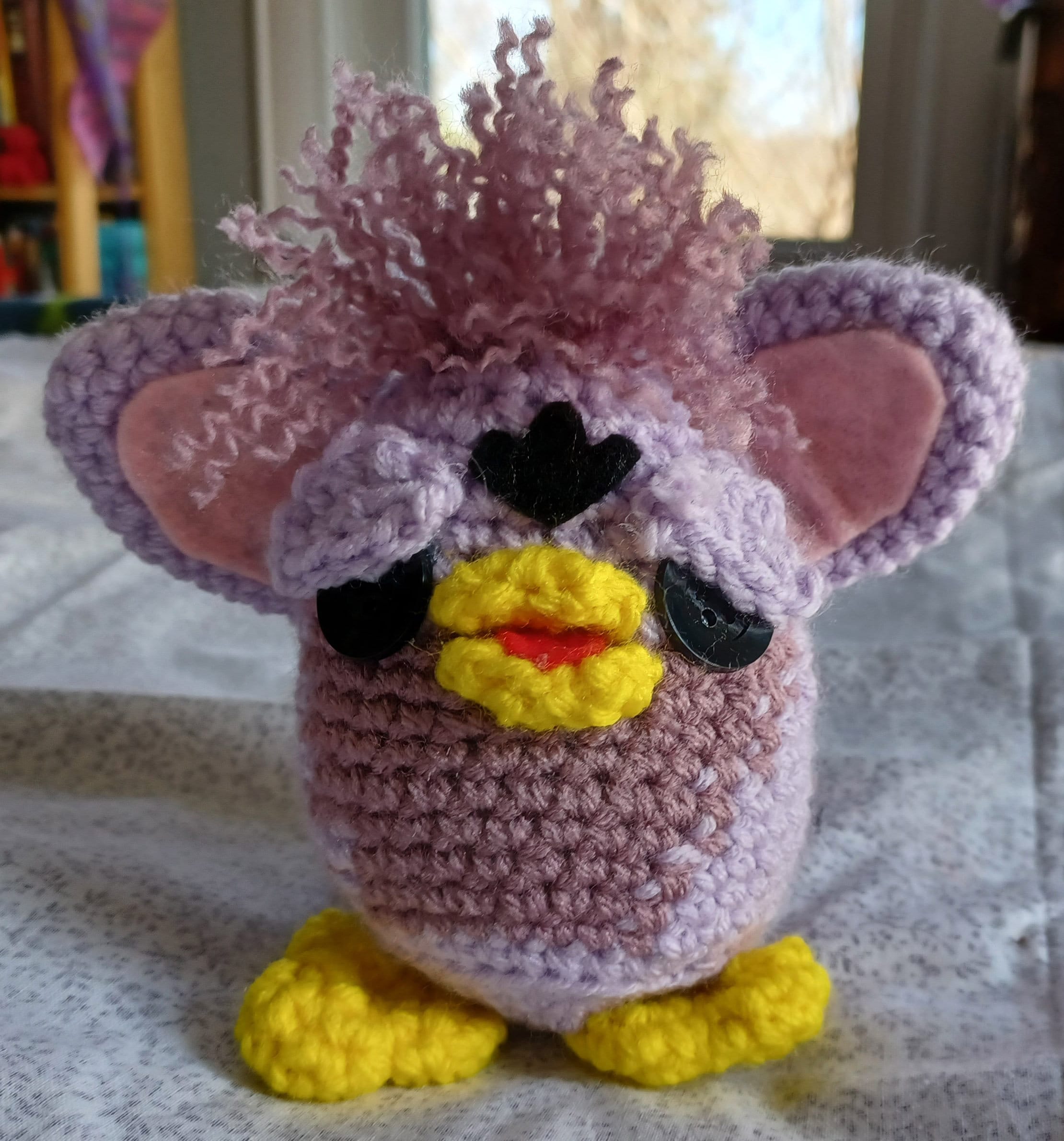 Purple Furby Inspired Plush Toy, Crochet Furby Amigurumi, Furby Stuffed ...