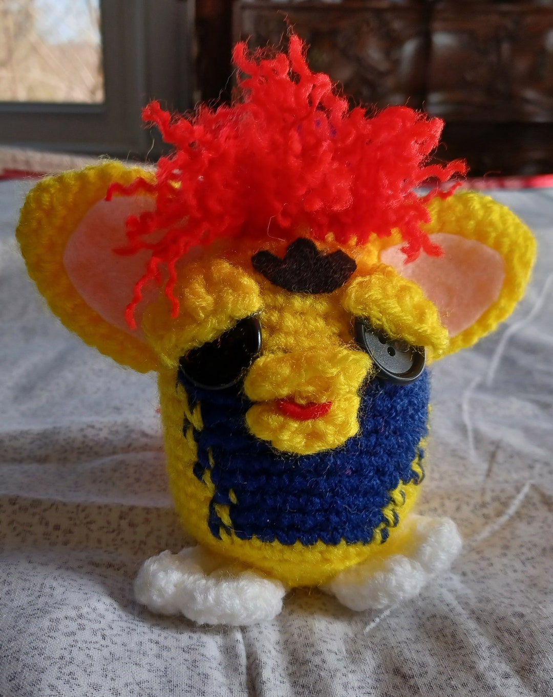 Primary Colors Furby Inspired Plush Toy, Crochet Furby Amigurumi, Furby ...