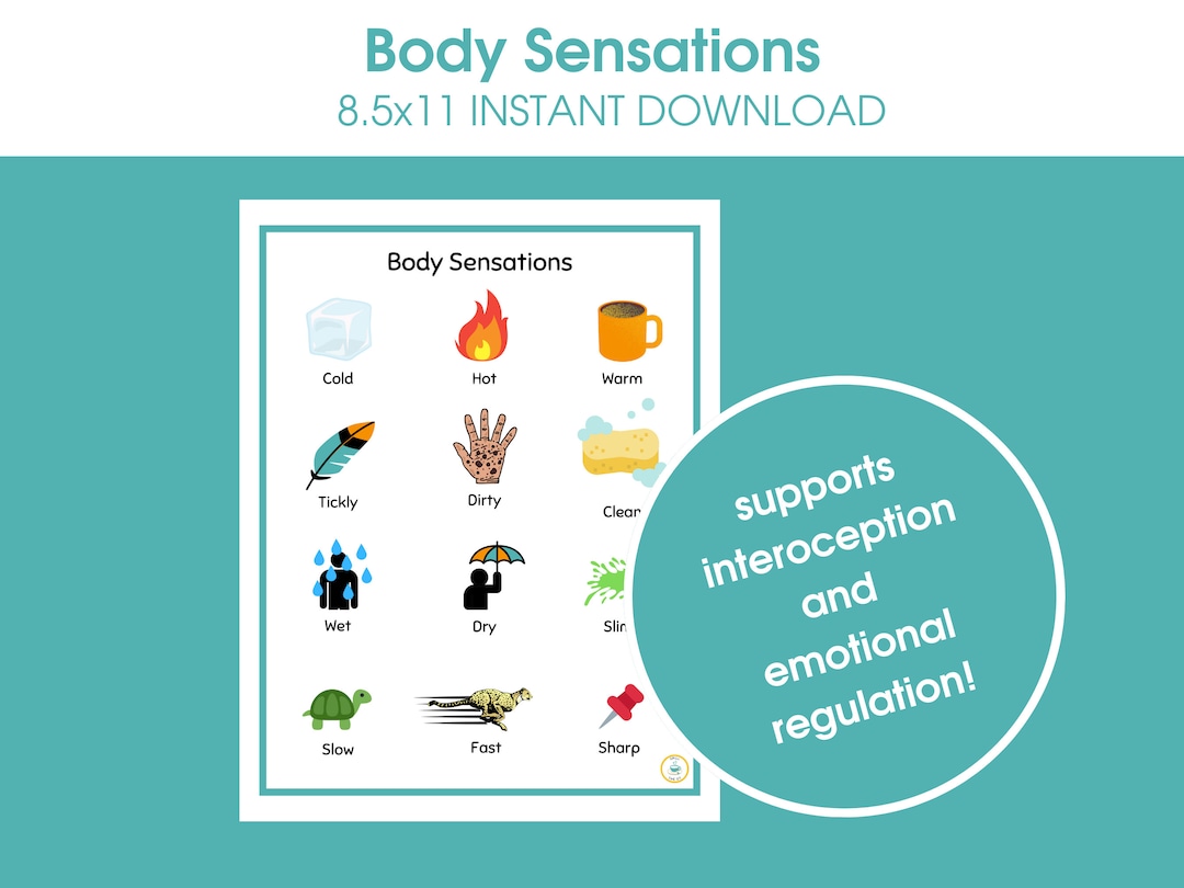 Body Sensations Visual - Interoception - Etsy