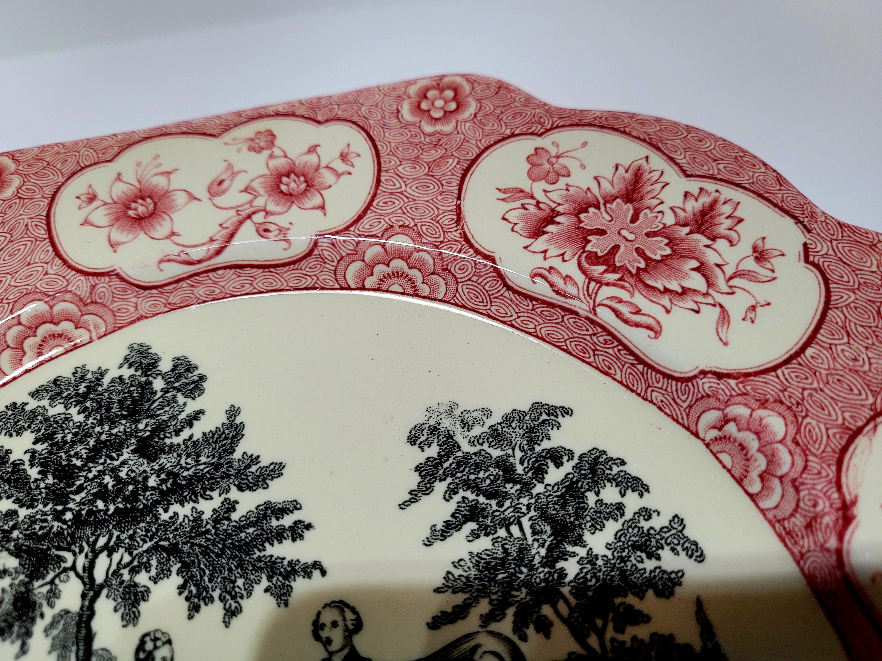 Antique Rose Terrace China Plate by Adam's Est 1657 England - Etsy