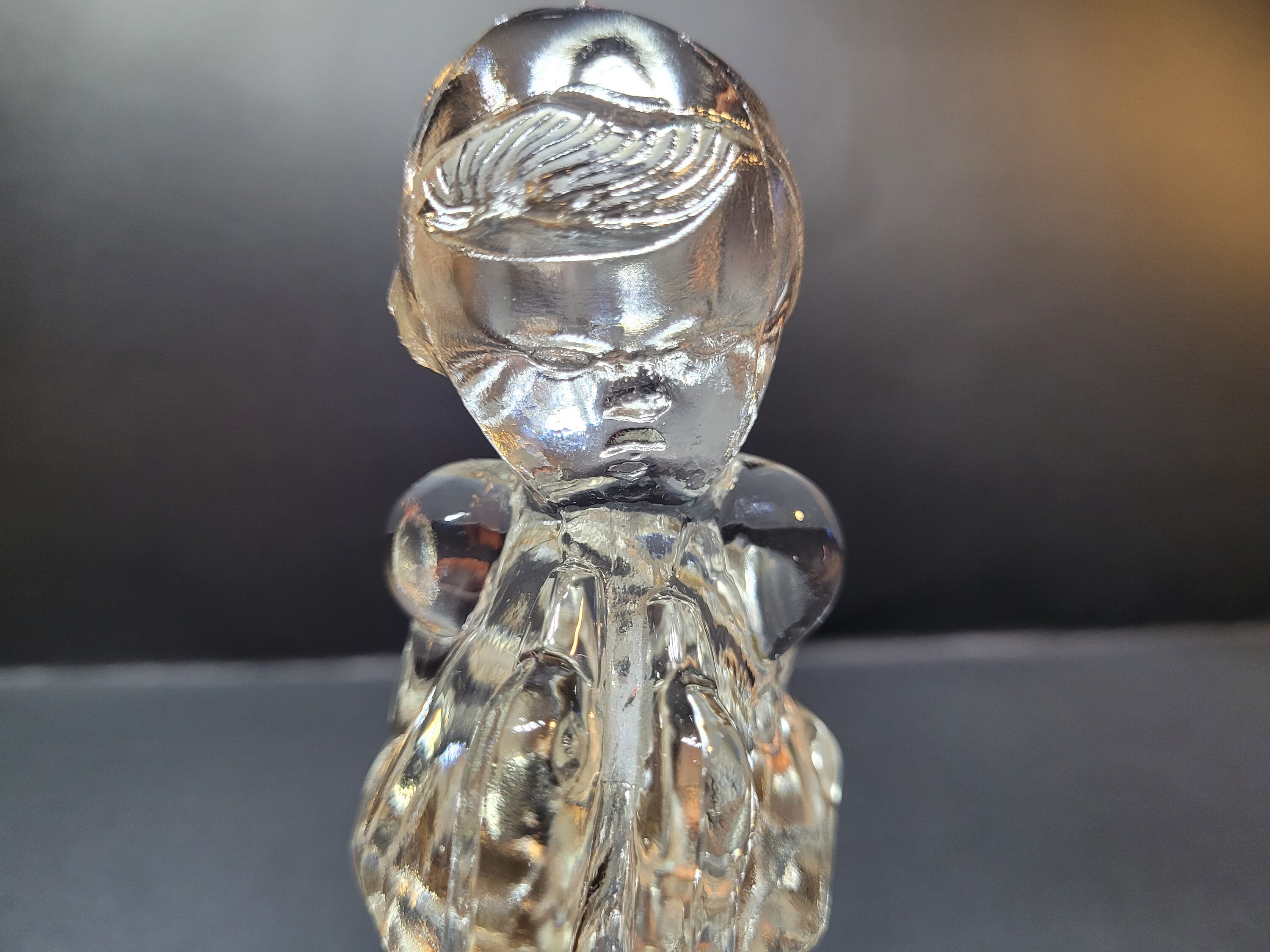 Vintage LE Smith Glass Girl With Geese Figurine, Book Ends - Etsy