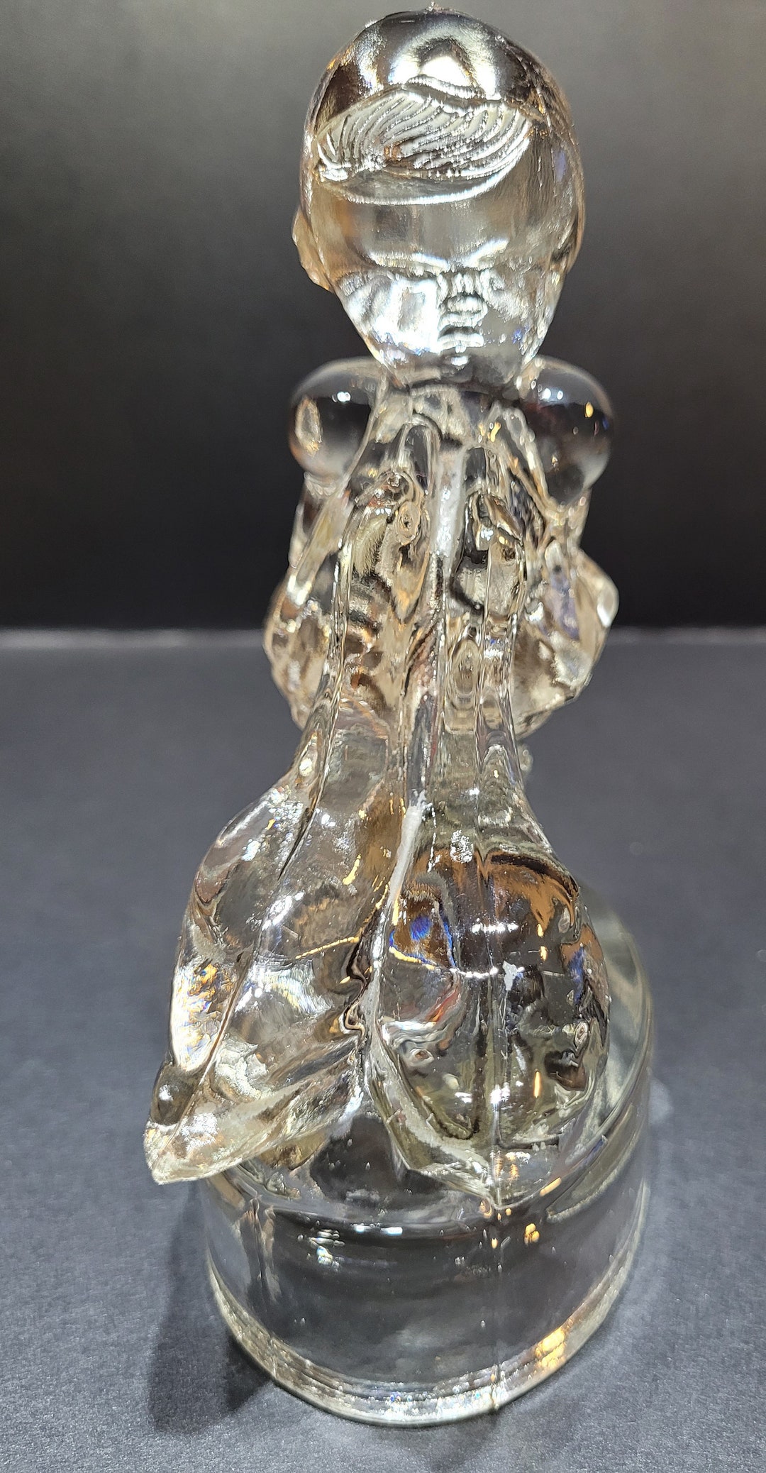 Vintage LE Smith Glass Girl With Geese Figurine, Book Ends - Etsy