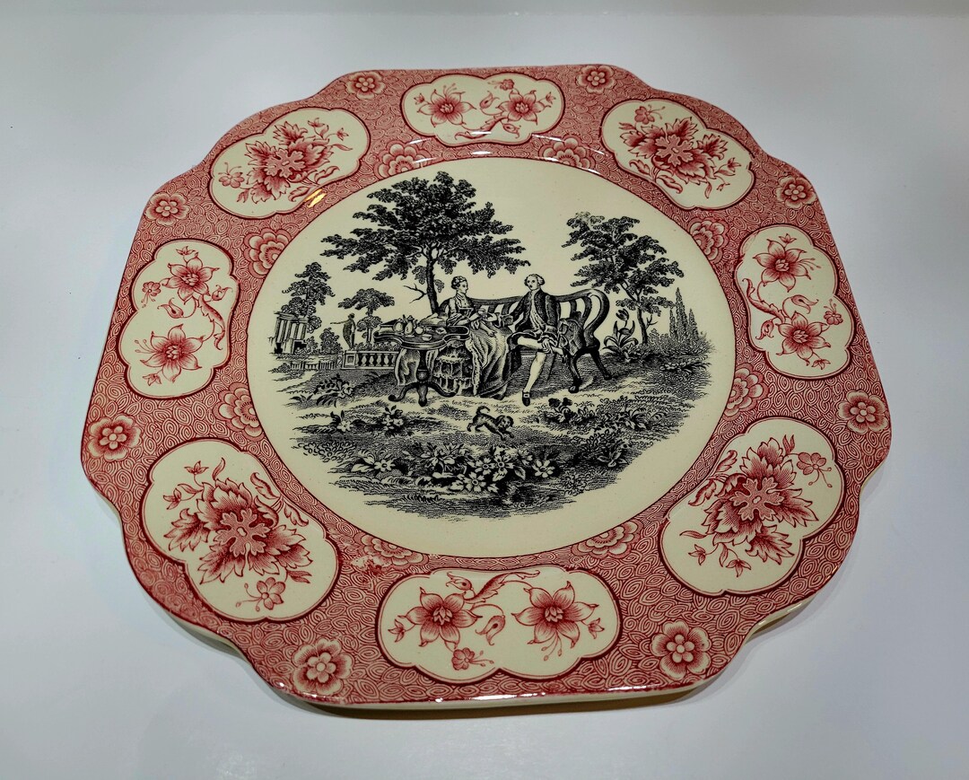 Antique Rose Terrace China Plate by Adam's Est 1657 England - Etsy
