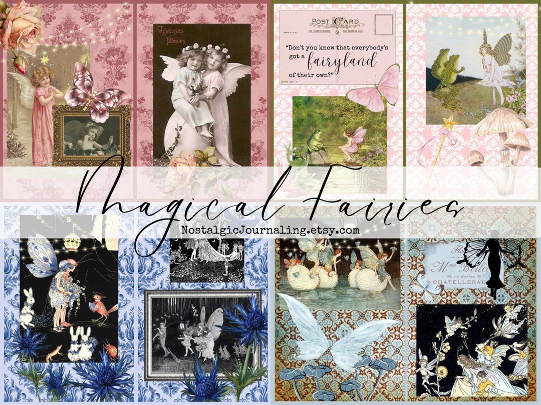 Foldable MAGICAL FAIRIES Ephemera Junk Journal Digital Download ...