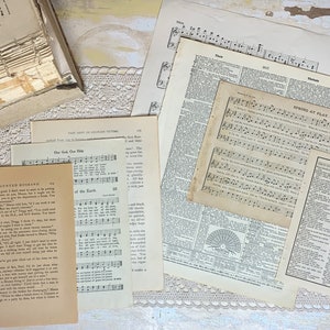 PAPER BUNDLE 50 Pc Vintage, Genuine Old Ephemera, Book Pages, Sheet ...