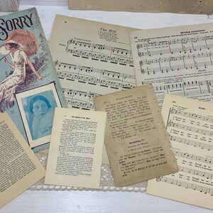 PAPER BUNDLE 60 or 100 Pc Vintage, Genuine Old Ephemera, Book Pages ...