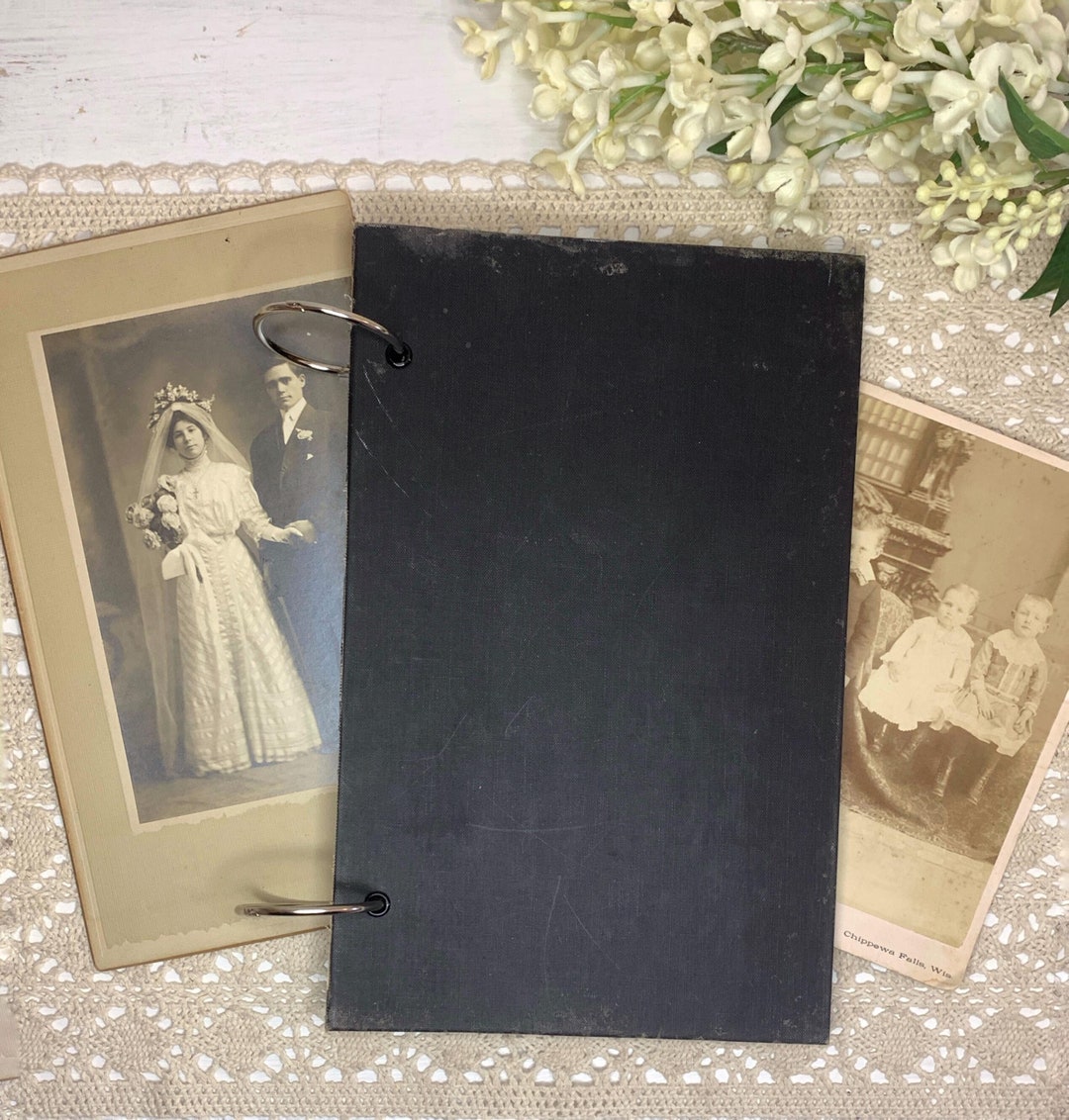 Journal Cover, Vintage 1950's Grungy Black Cloth Junk Journal Hardback ...