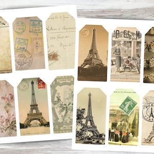 FRENCH FLAIR TAGS Digital Download, Add on Digital Kit, 18 Printable ...