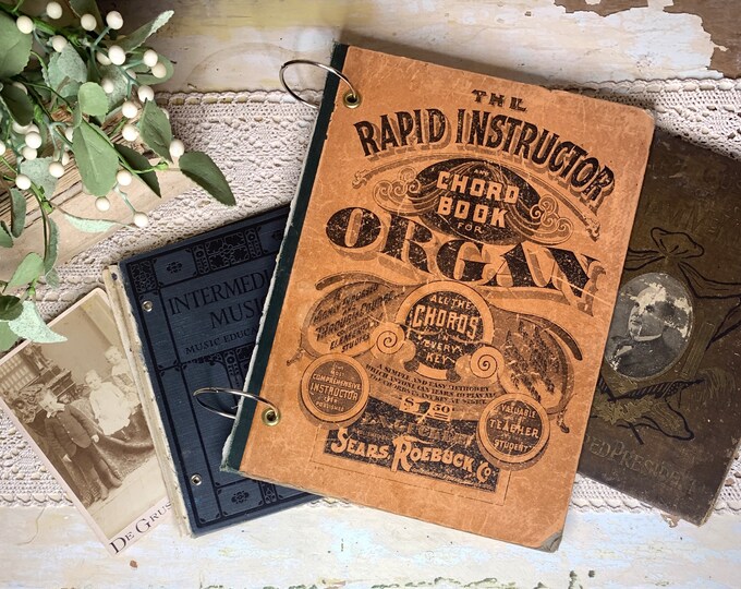 Antique 1903 Junk Journal Book Cover, Vintage Rustic Hardcover W Binder ...