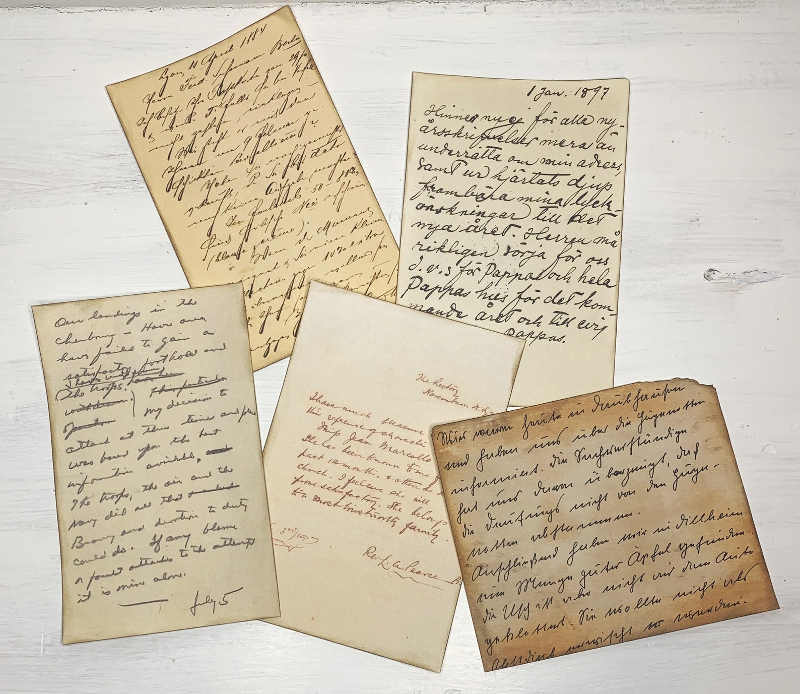 HANDWRITTEN LETTERS Digital Download, Printable Aged Letters for Junk ...