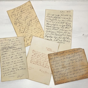 HANDWRITTEN LETTERS Digital Download, Printable Aged Letters for Junk ...