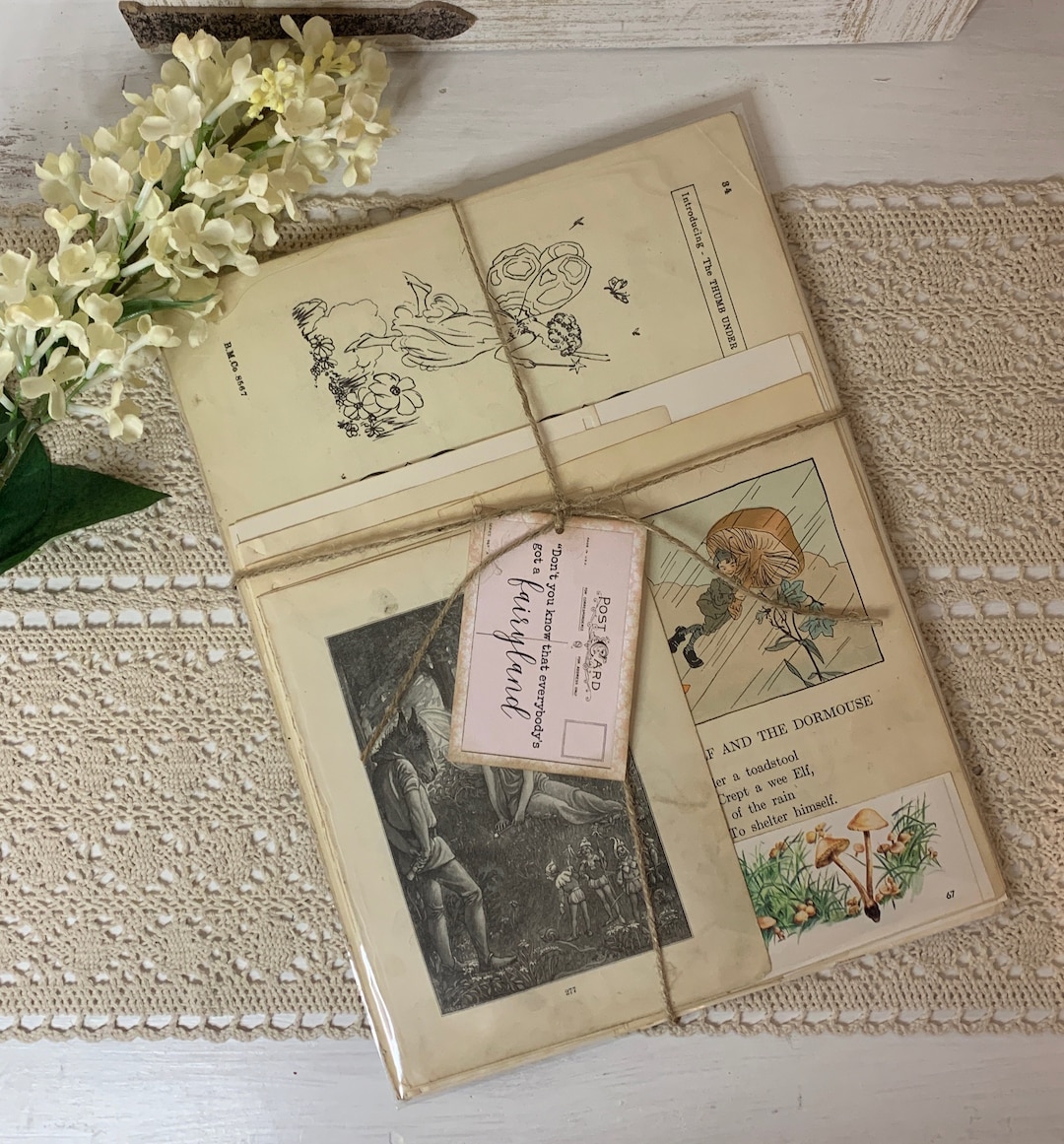 Ephemera Pack, 23 Pc VINTAGE FAIRIES Junk Journal Kit, Fairy Elves ...