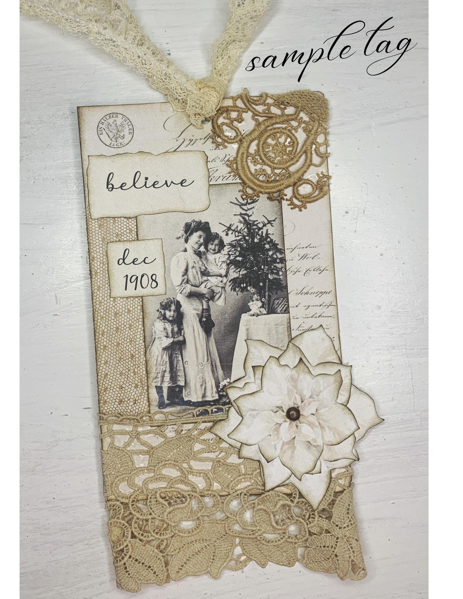 CHRISTMAS MORNING Digital Tag Kit, Download for Junk Journals, 5 ...