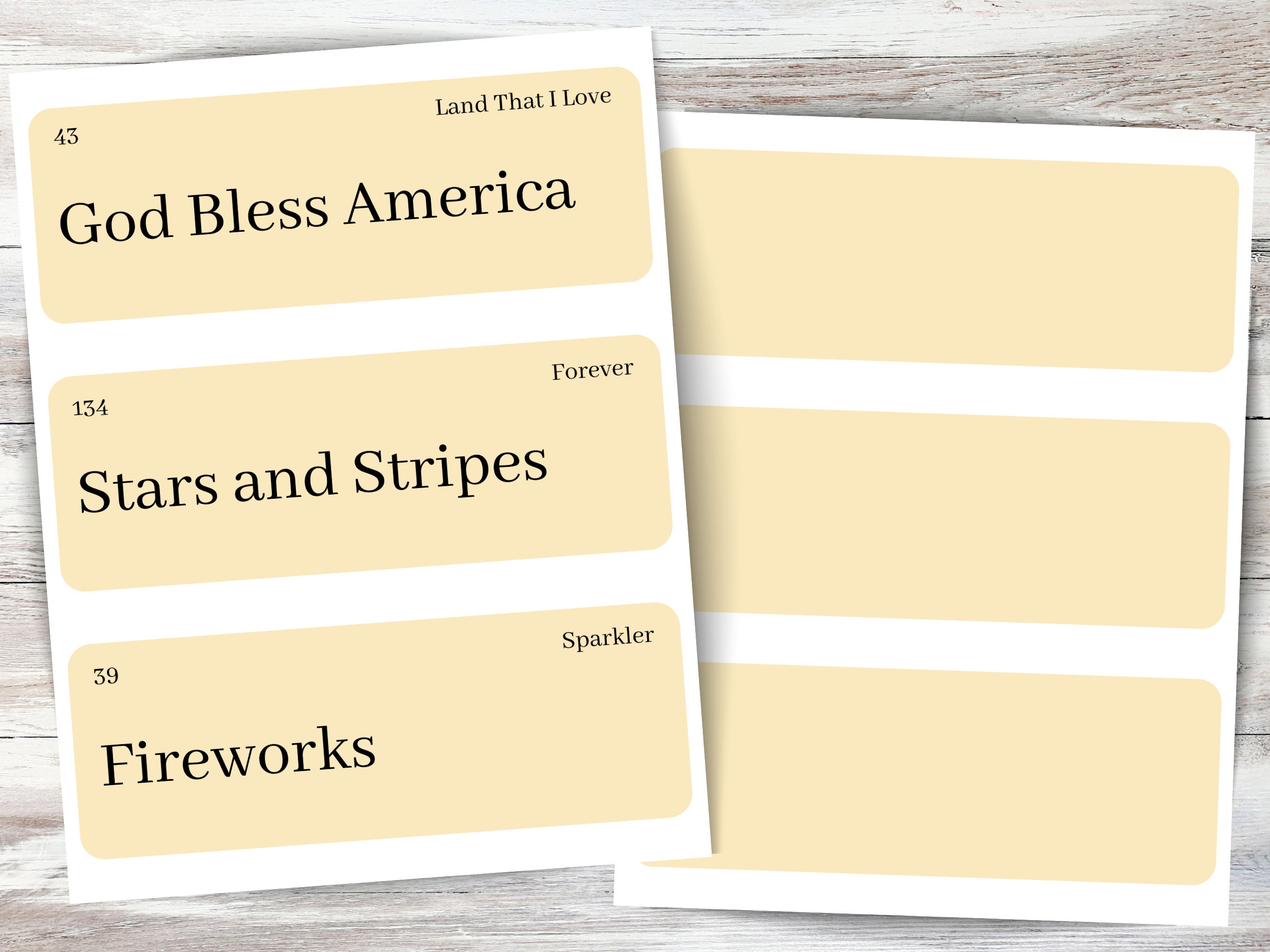 PATRIOTIC FLASHCARDS Digital Download, 12 Large Vintage Inspired Word ...