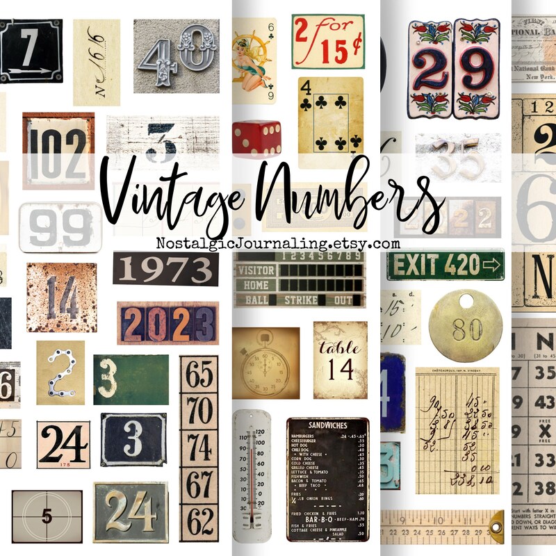 Old Numbers - Etsy