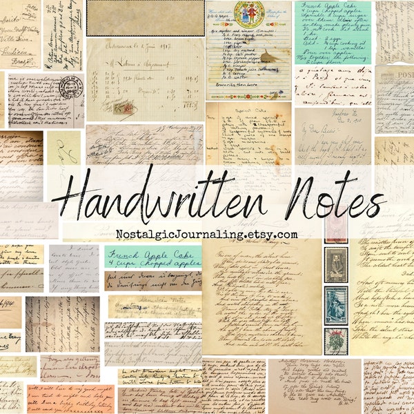 Antique Handwritten Papers - Etsy