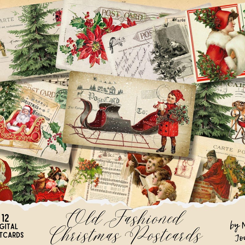 Old Fashioned Christmas Cards - Etsy