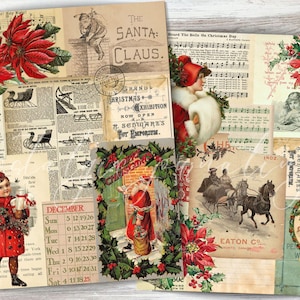OLD FASHIONED CHRISTMAS Digital Download Paper Collection for Junk ...