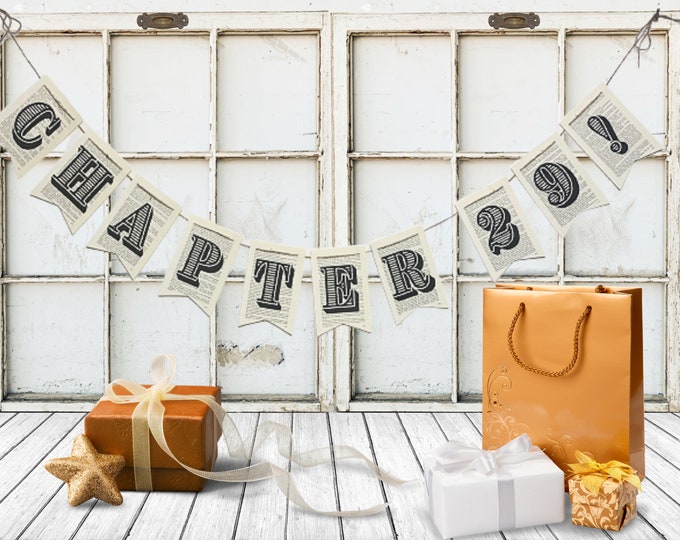 Birthday Banner, Bookish Party Decor, Bookworm Gift, Book Themed, Book ...