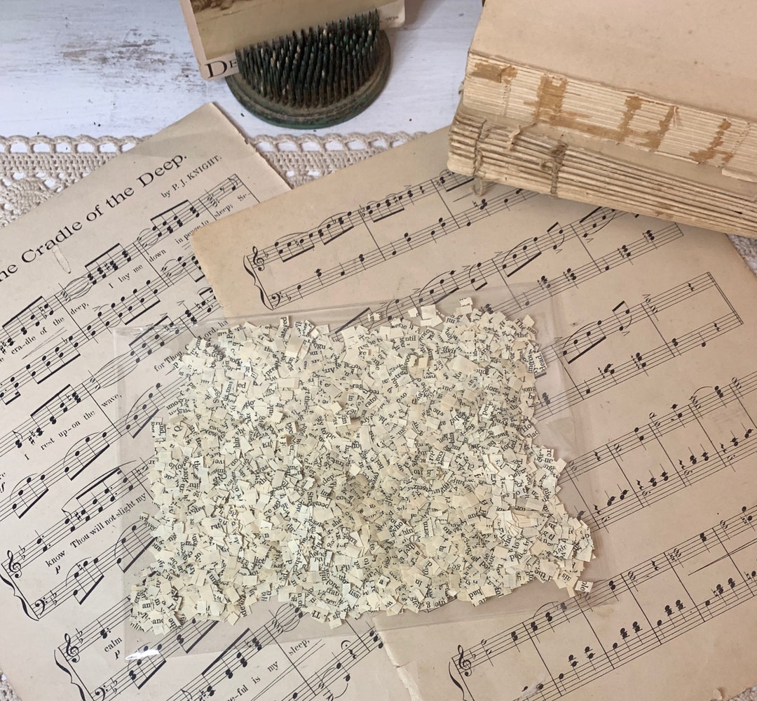 CONFETTI, Handmade Vintage Book Page Confetti, Party Decorations ...