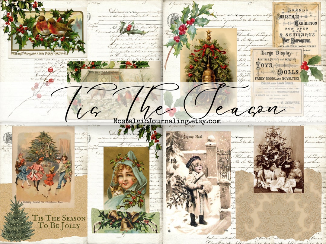 TIS THE SEASON Digital Download Christmas Paper Collection for Junk ...