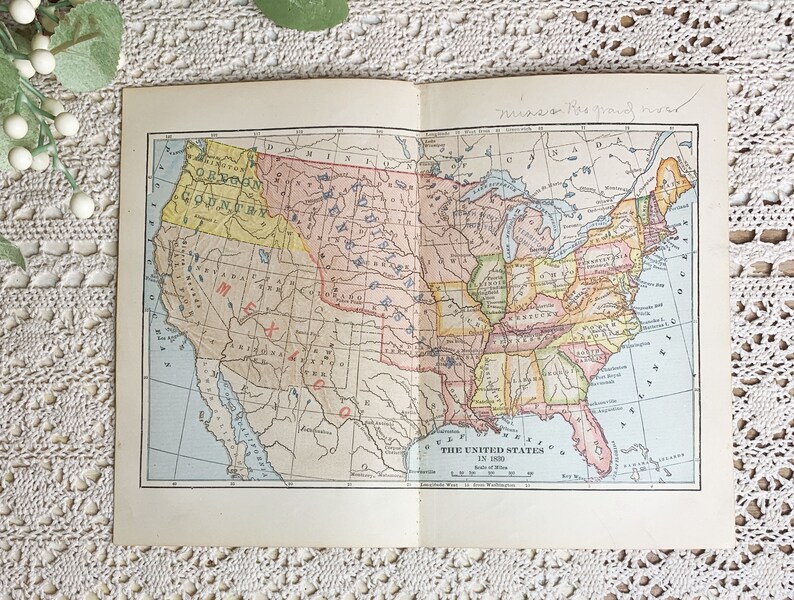 7 Antique Maps Circa 1885 From A History of the United States - Etsy