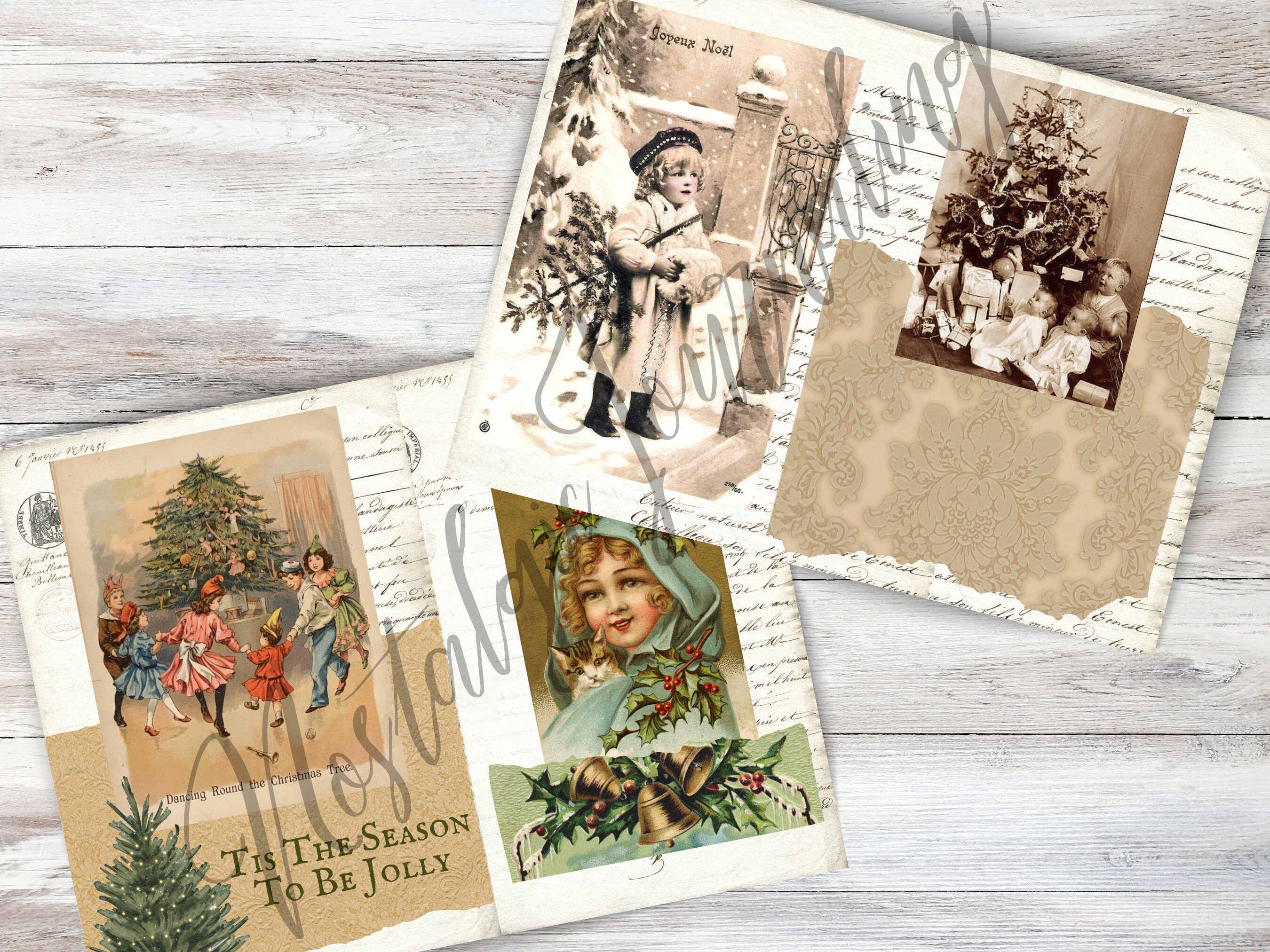 TIS THE SEASON Digital Download Christmas Paper Collection for Junk ...