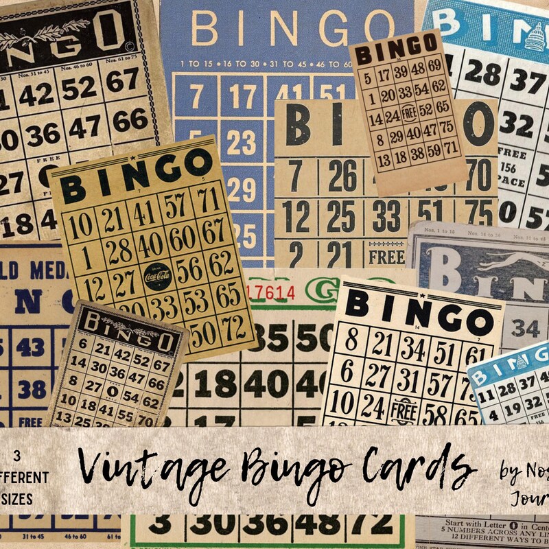 Printable Bingo Ephemera - Etsy
