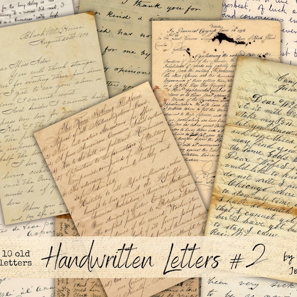 Antique Hand Written Letters - Etsy
