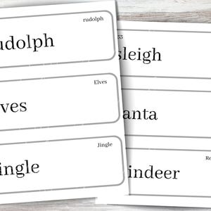 CHRISTMAS FLASHCARDS Digital Download, 12 Large Printable Vintage ...