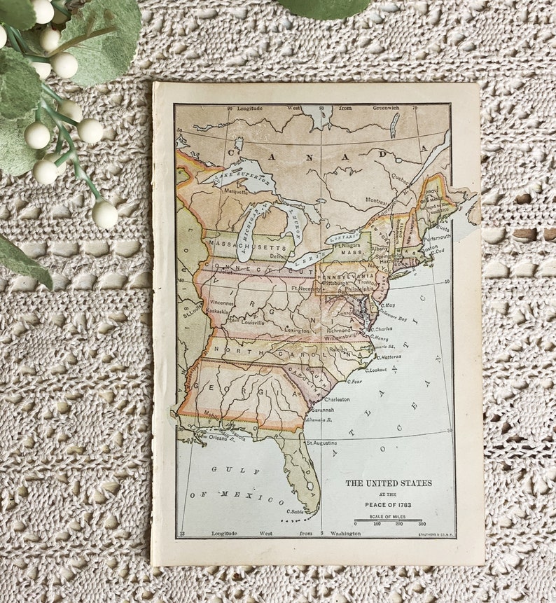 7 Antique Maps Circa 1885 From A History of the United States - Etsy
