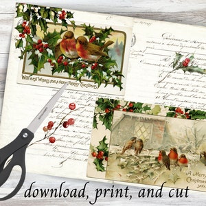 TIS THE SEASON Digital Bundle Download, 10 Pages Printable Victorian ...