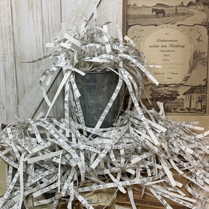 SHREDDED SHEET MUSIC, Vintage Music Pages Shredded for Nests, Cloches ...